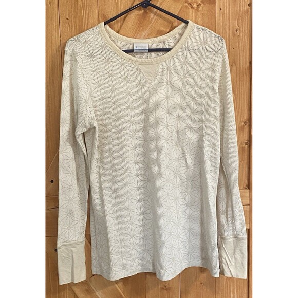 Columbia | Tops | Columbia Thermal White Cream Long Sleeve Shirt ...